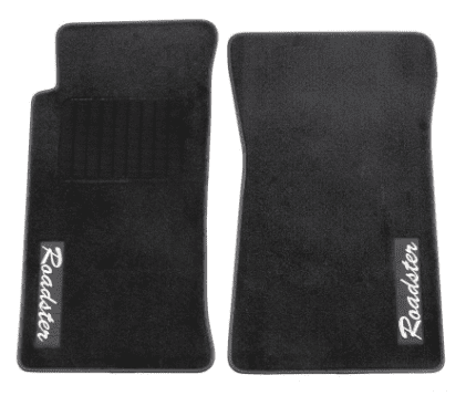 Mazda Miata Carpeted Floor Mats with Roadster Logo 1990-2015 (Black)