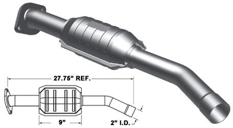 Mazda Miata Rear High Flow Catalytic Converter by MagnaFlow 1999-2000 ...