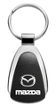 Mazda Leather and Black MX-5 Logo Key Chain