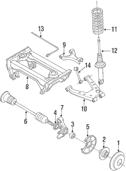 Genuine Mazda Miata OEM REAR Knuckle Without Abs 1990-1993
