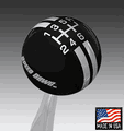 SPEED DAWG® RACING Black / Pearl Gray Rally Stripe Shift Knob