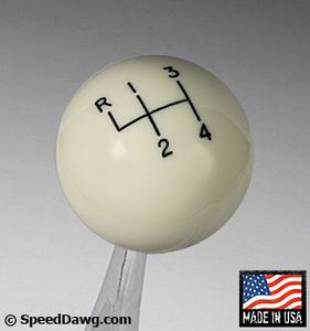 SPEED DAWG® RACING Ivory 4 Speed Shift Knob