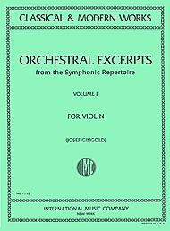 Orchestral Excerpts from the Symphonic Repertoire. Violin. J. Gingold. IMC