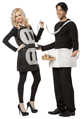 Adult Plug and Socket Couples Costume, Plug and Outlet Costume