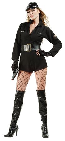 Adult Sexy Secret Agent Costume, Sexy Spy Costume, Sexy CIA Costume