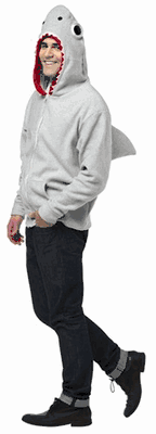 Adult Shark Hoodie - Shark Halloween Costumes