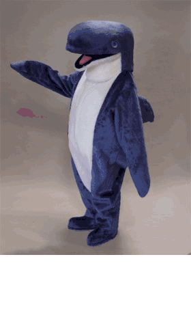 Blue Whale Mascot Costume, Whale Mascot Costume