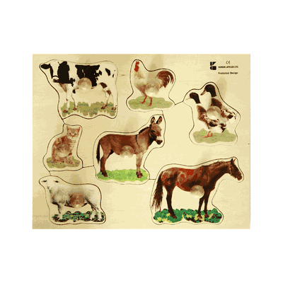 Farm Animals Large Knob Puzzle