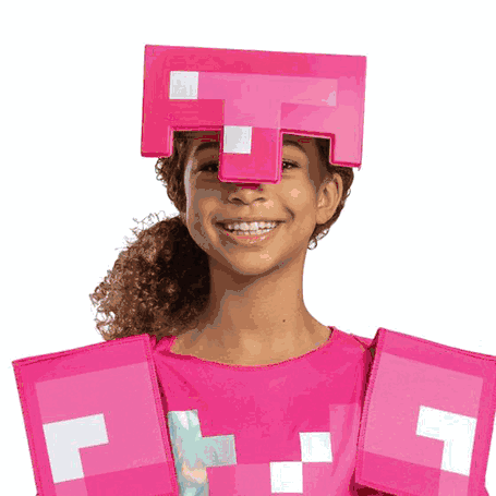 Girl Minecraft Pink Armor Costume
