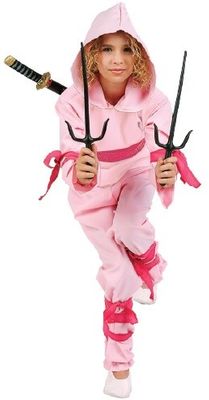 Kids Pink Ninja Costume, Girls Ninja Costume, Girls Ninja Suit