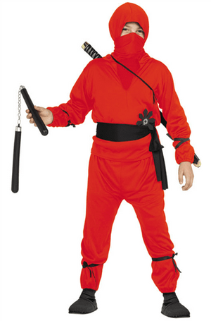 Kids Red Ninja Costume, Red Ninja Outfit, Kids Ninja Suit