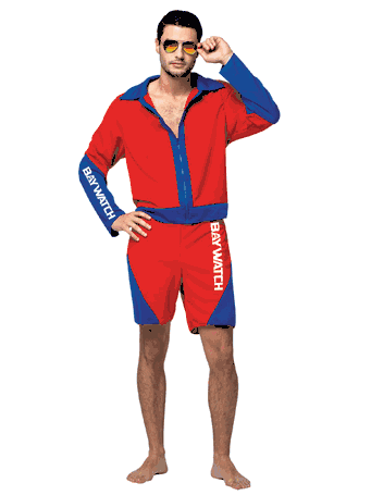 Mens Baywatch Costume