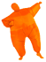 Orange Inflatable Skin Suit Costume, Chub Suit, 2nd Skin Costume