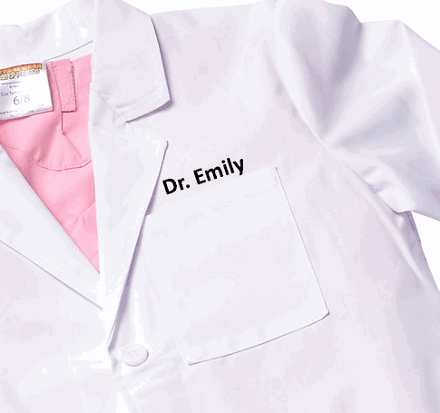 Personalized Kids Pink Doctor Costume - Girls Physician Costume