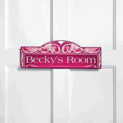 Personalized Kids Room Sign, Glitz & Glamour, Kids Room Signs