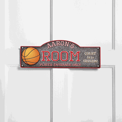 Personalized Kids Room Sign Hoops, Personalized Room Signs