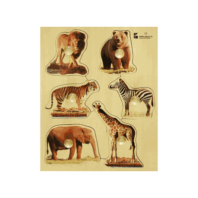 Wild Animals Large Knob Puzzle