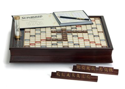 Wood Scrabble Deluxe, Wooden Scrabble Deluxe Classic Edition