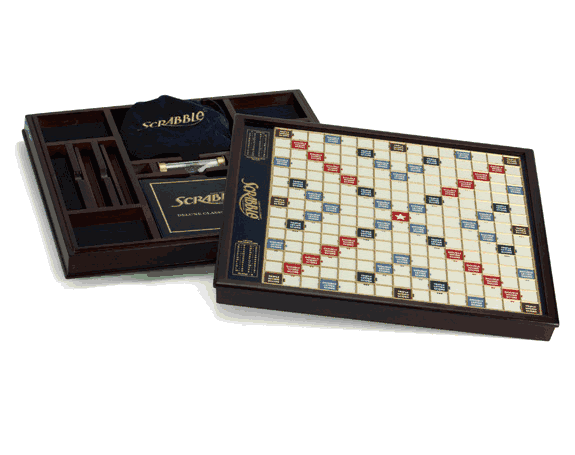 Wood Scrabble Deluxe, Wooden Scrabble Deluxe Classic Edition