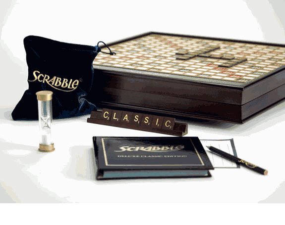 Wood Scrabble Deluxe, Wooden Scrabble Deluxe Classic Edition