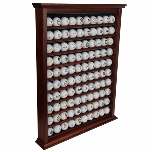 100 Golf Ball Display Rack - Cherry | Great Golf Memories