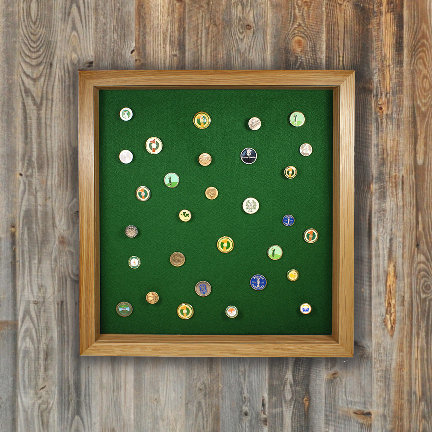 100 Golf Ball Marker Display - Oak