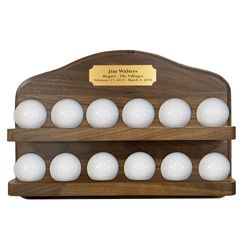 12 Golf Ball Display Rack - Walnut