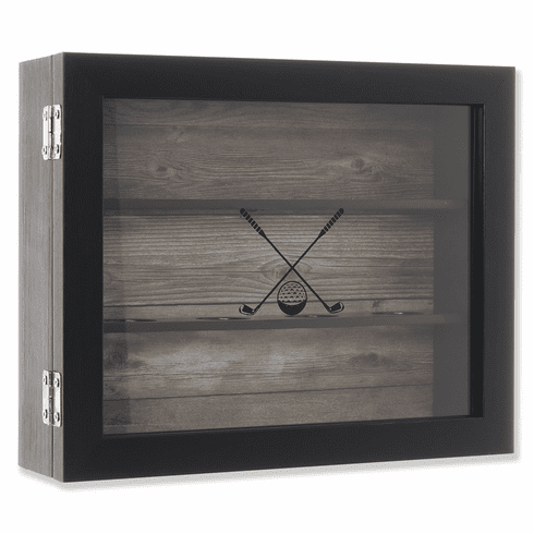 12 Golf Ball Shadow Box Display Case | Great Golf Memories