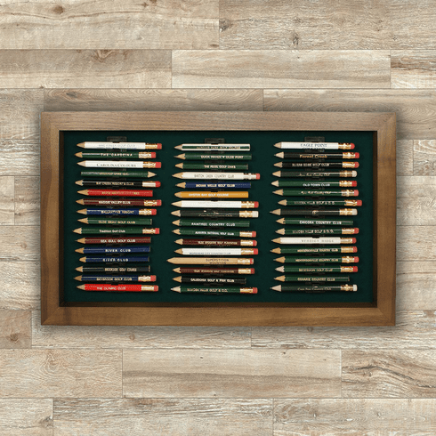 48 Golf Pencil Display Case - Walnut | Great Golf Memories