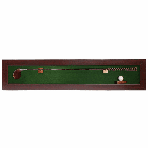 48" Horizontal Framed Club Display with Ball Mount | Great Golf Memories
