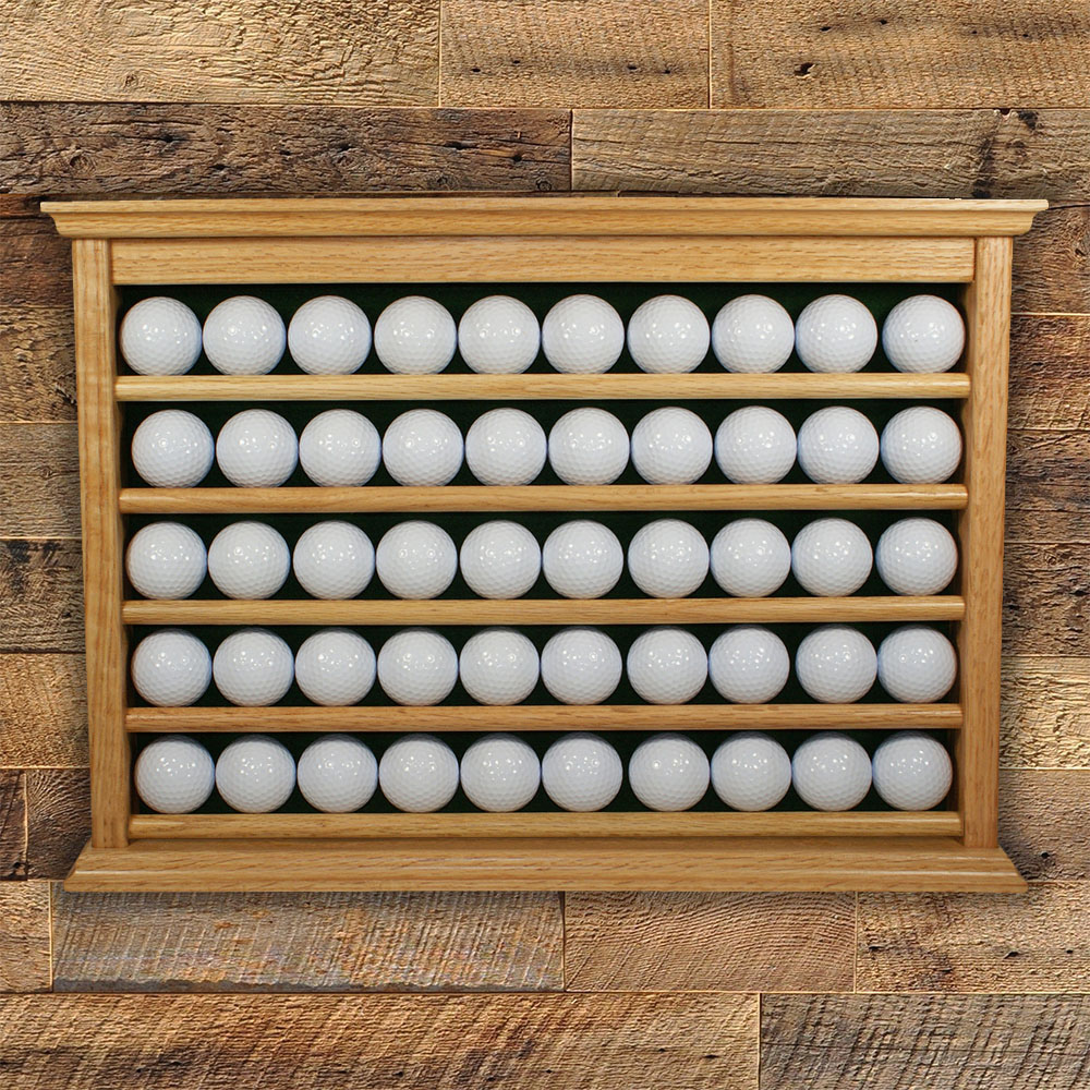 50 Golf Ball Display Rack - Oak