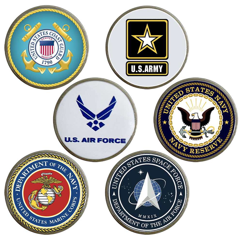 Armed Forces Golf Ball Markers