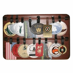 40 Bag Tag Collection Display - Cherry