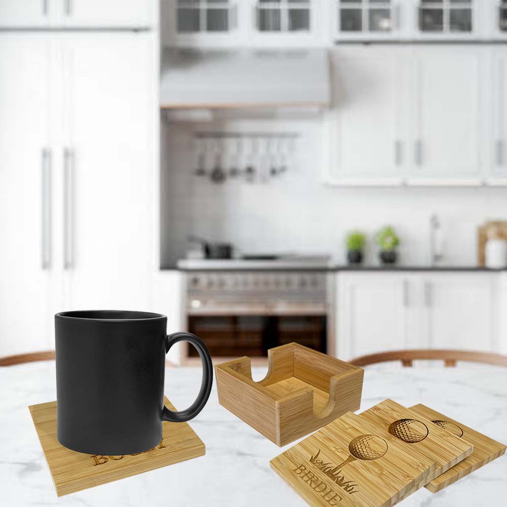 Engraved Golf Score Coaster Set