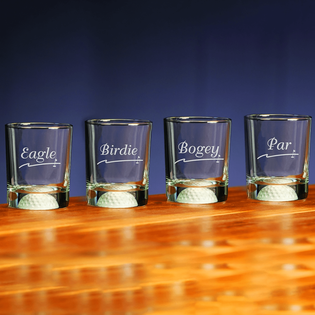 Fore Double Old Fashioned Golf Score Glasses | Great Golf Memories