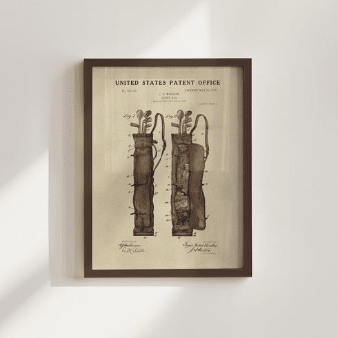 Golf Patent Print - Golf Bag | Great Golf Memories