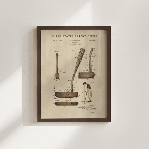 Golf Patent Print - Putter | Great Golf Memories
