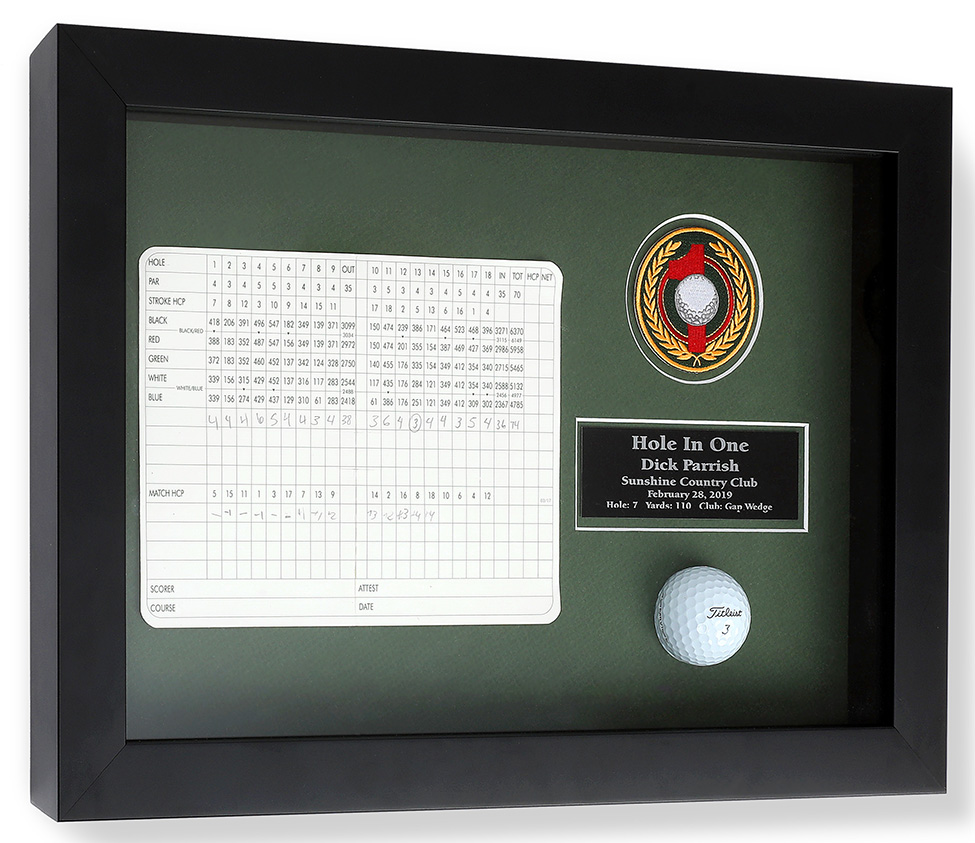 Hole-In-One Enclosed Vertical Shadowbox