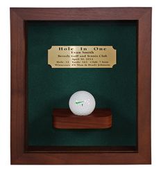 Hole-In-One Shadow Box with Ball Shelf-Cherry
