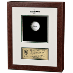 Hole-In-One Shadow Box with Ball Shelf-Black