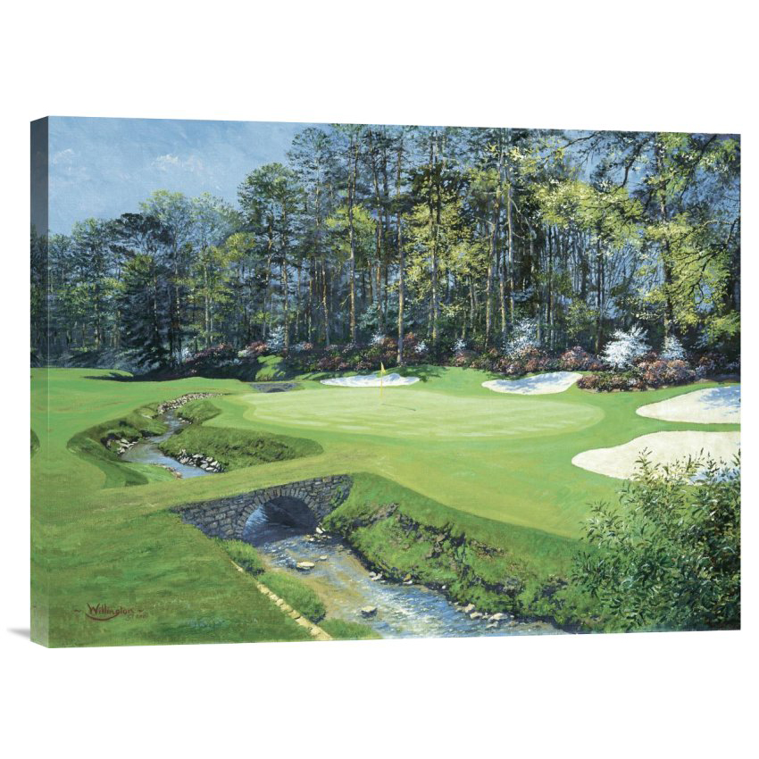 "The 13th At Augusta-Azalea" Wrapped Canvas | Great Golf Memories