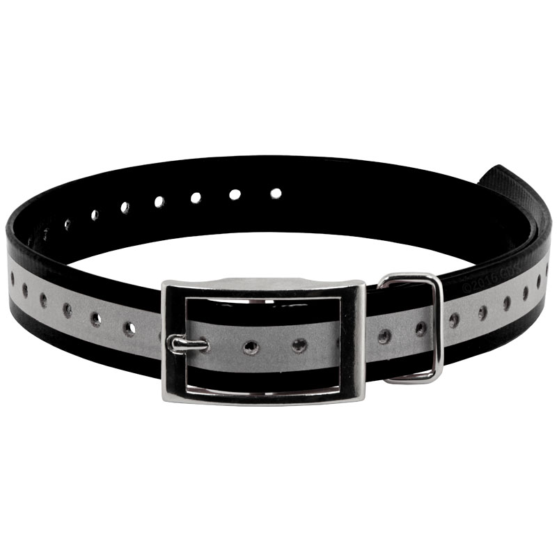 MOPIX - 1 in. Black Reflective Collar Strap.