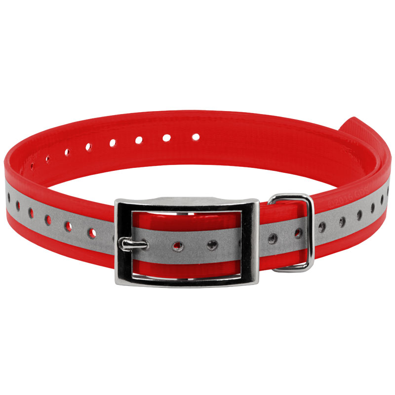 MOPIX - 1 in. Red Reflective Collar Strap.