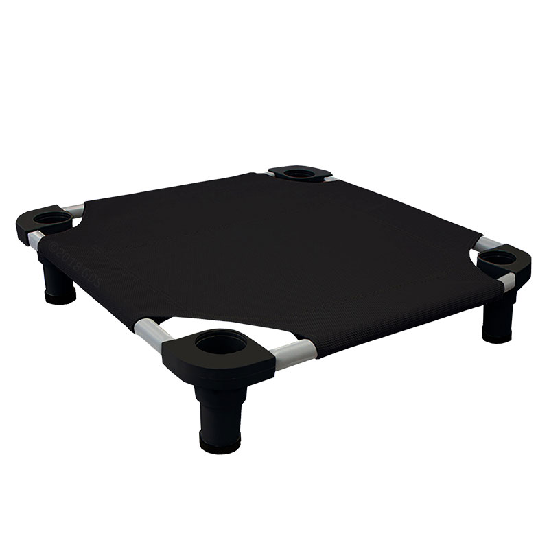 MOPIX - 22 in Square Small Black Weave Cot.