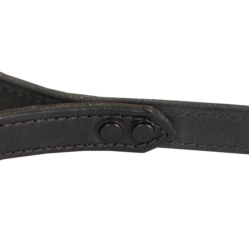 MOPIX - Black Leather Snap Lead Handle Attachment Detail.