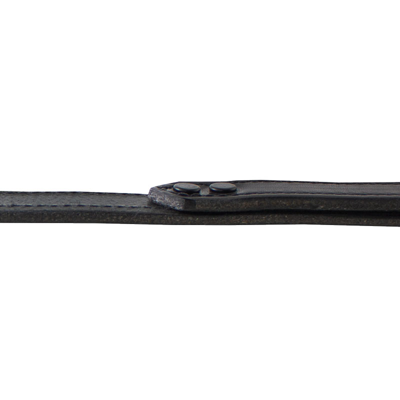 MOPIX - Black Leather Snap Lead Attachment Edge Detail.