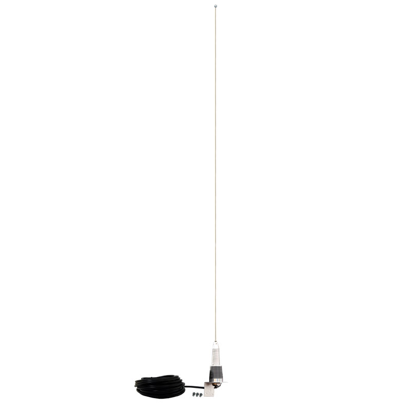 "Super" Fender / Dog Box Mount with Spring Whip Long Range Antenna. $49.95.