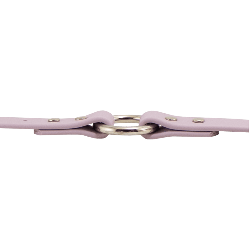 MOPIX - Super Heavy Biothane Center Ring Collar Ring Side Detail.