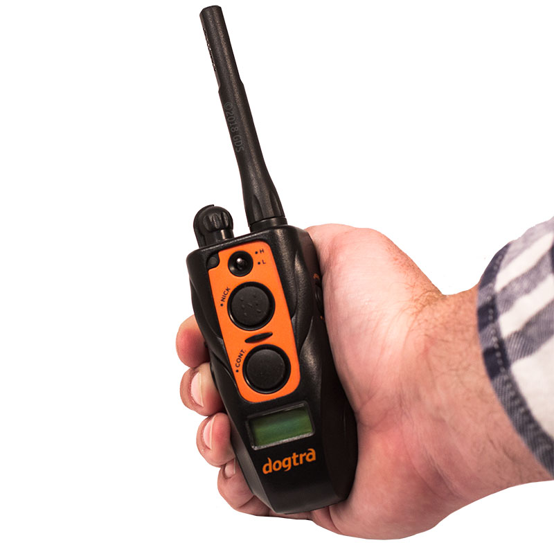 MOPIX - Dogtra 2700 T&B Transmitter in Hand.