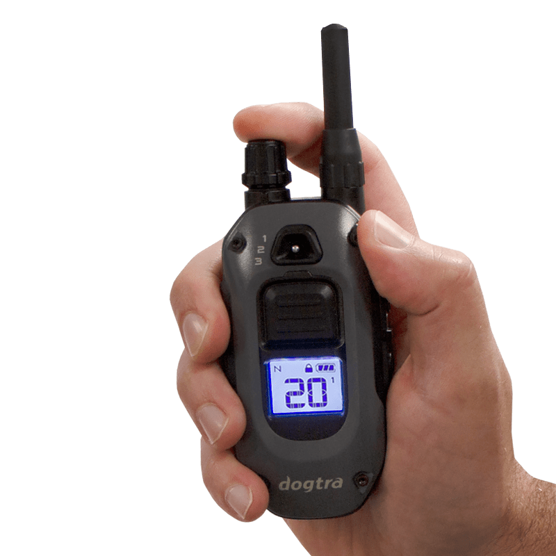MOPIX - Dogtra 280X Transmitter in Hand Detail.